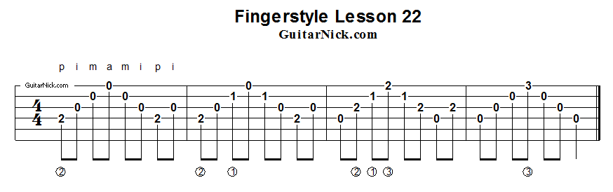 Fingerstyle lessons 20-22 - GuitarNick.com