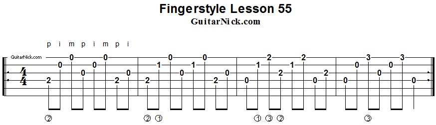 Fingerstyle lessons 55-56 - GuitarNick.com